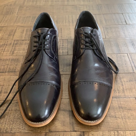 Stacy Adams | Shoes | Very Dark Blue Stacy Adams Cap Toe Shoes | Poshmark